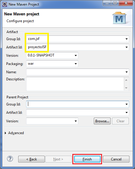 Programación Java: JSF con Eclipse