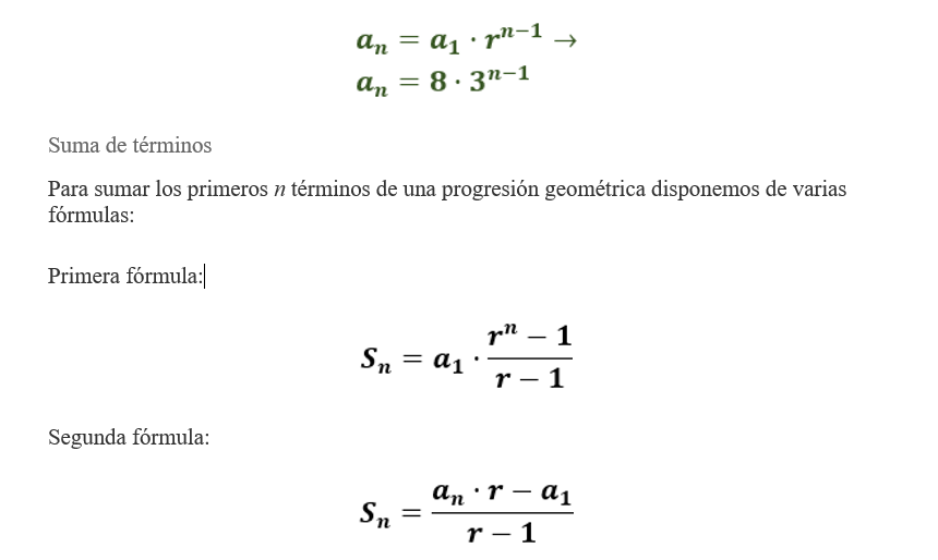 MATEMÁTICAS FINANCIERA: PROGRESIONES GEOMÉTRICAS