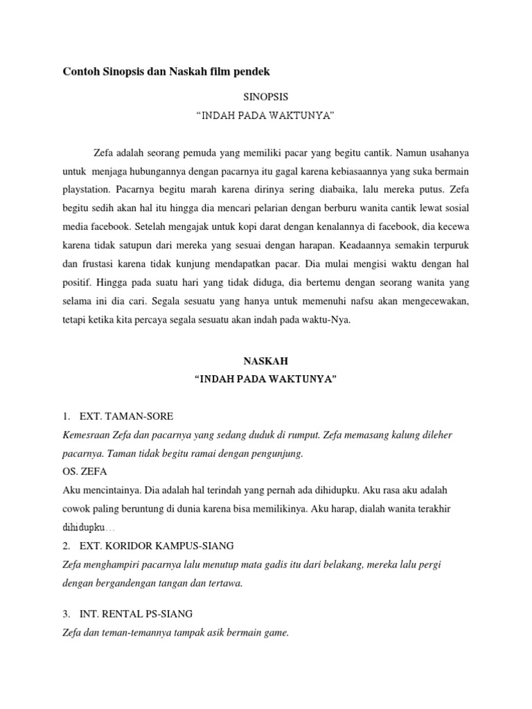 contoh naskah film pendek - wood scribd indo