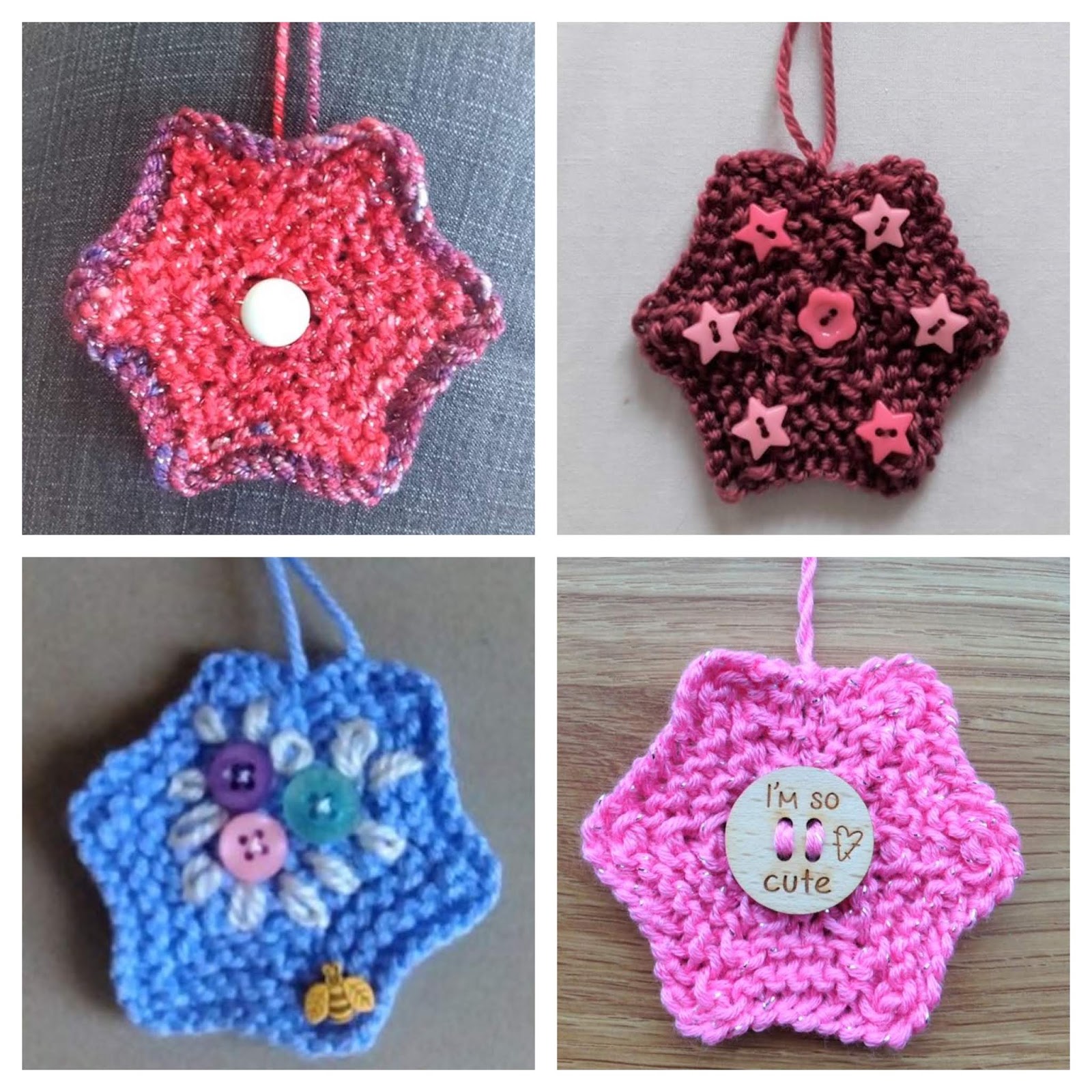 Marianna's Lazy Daisy Days: Knitted Star Decoration