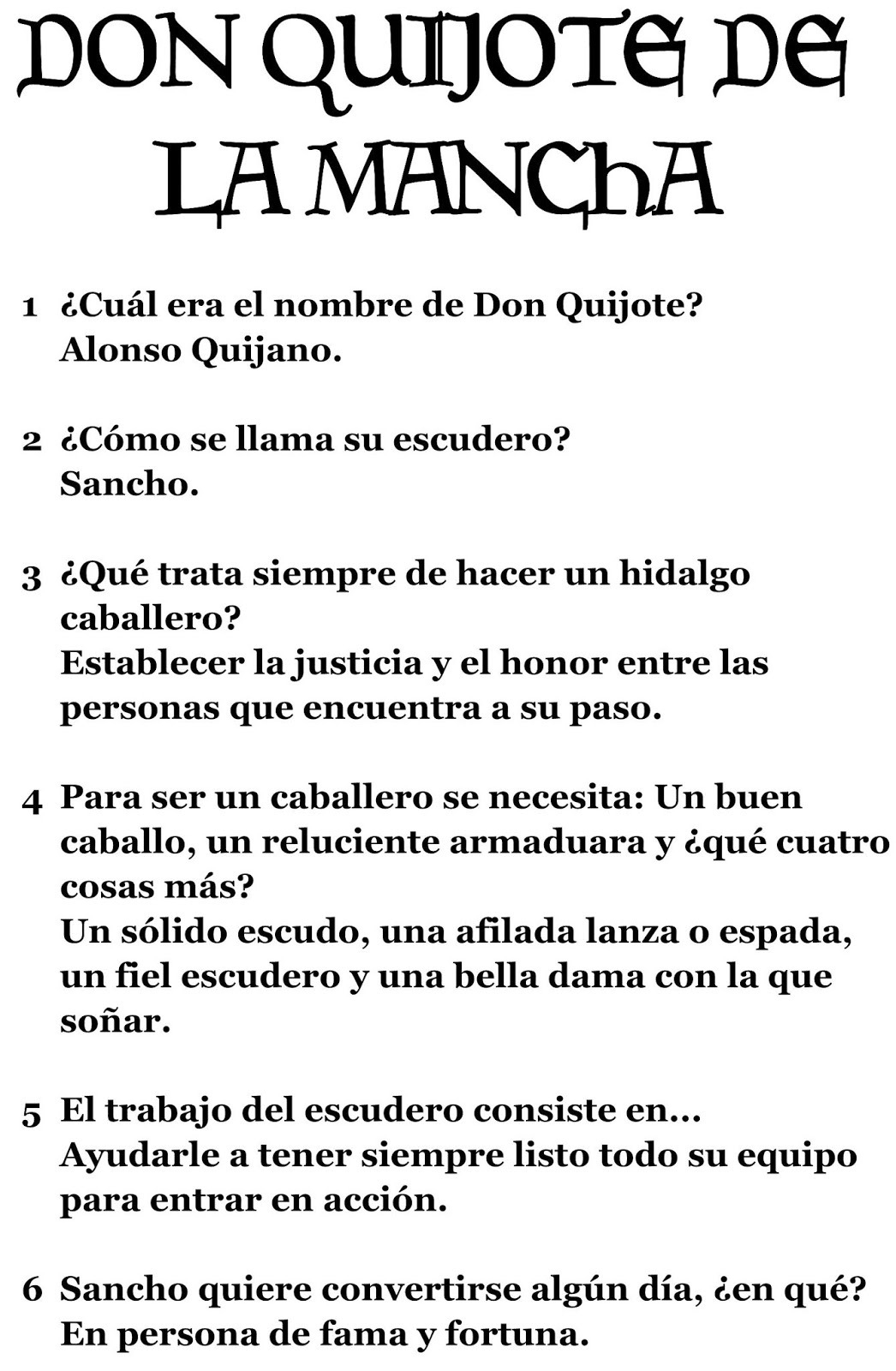 SegundoA19deAbril: DON QUIJOTE DE LA MANCHA II. COMPRENSIÓN ORAL ...