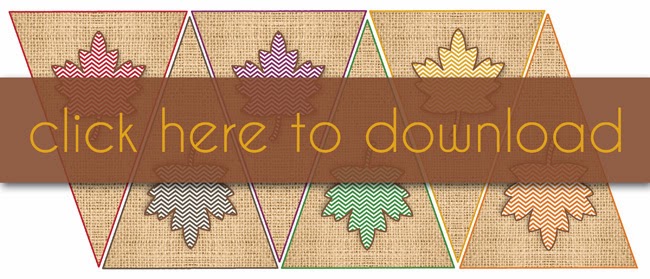 Fall Leaves Burlap & Chevron Banner | i should be mopping the floor