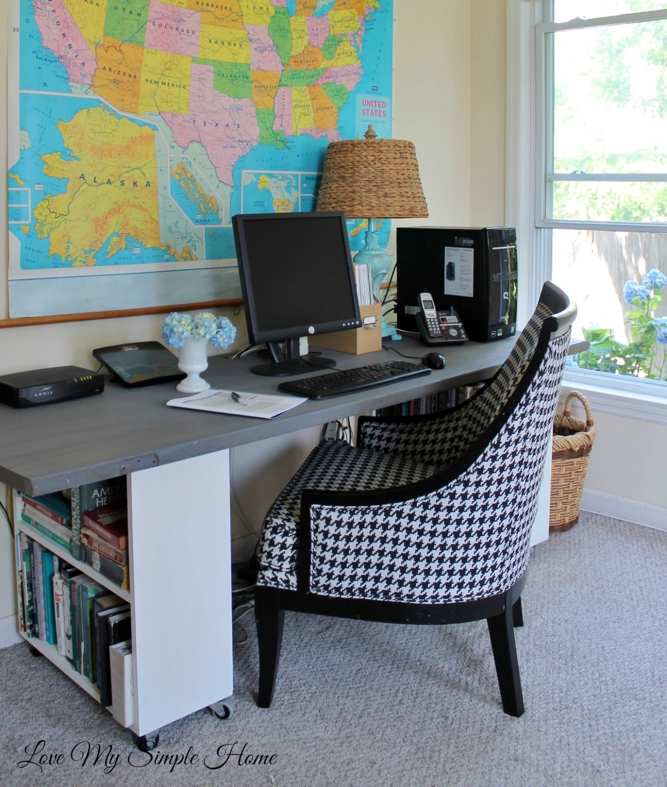 Repurpose a door into a desk | love my simple home