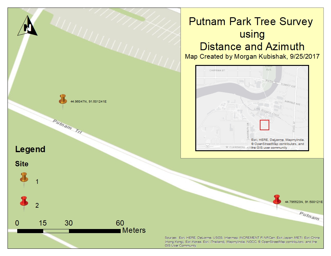Morgan's Geospatial Field Methods: Lab 2: Conducting a Distance Azimuth ...