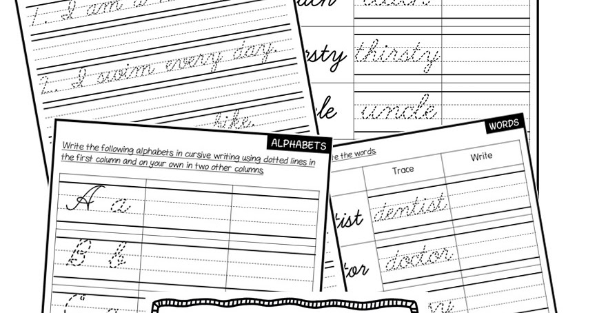 ASH THE TEACHER: YEAR 4 CURSIVE WRITING BOOKLET