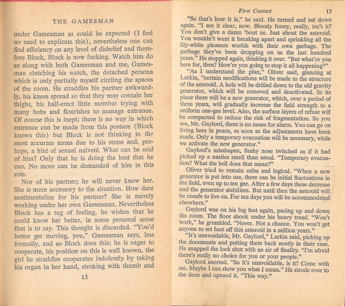 MPorcius Fiction Log: The Gamesman by Barry Malzberg