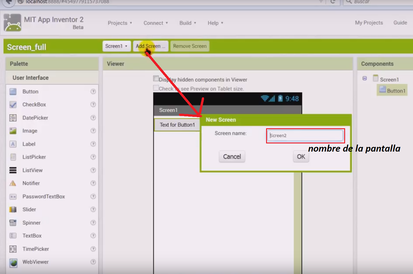 App Inventor - Tutoriales gratis: COMO CAMBIAR DE SCREEN A OTRA EN APP ...