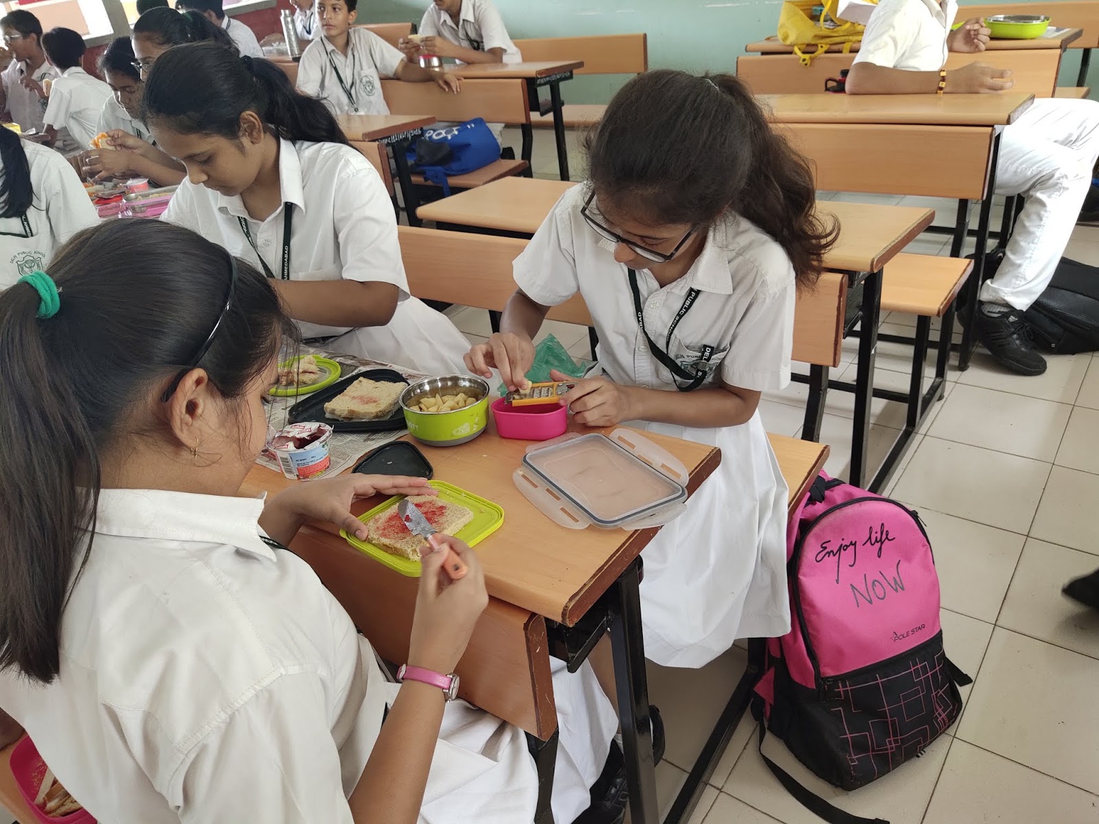 Children of 8C enjoying their SUPW activity....