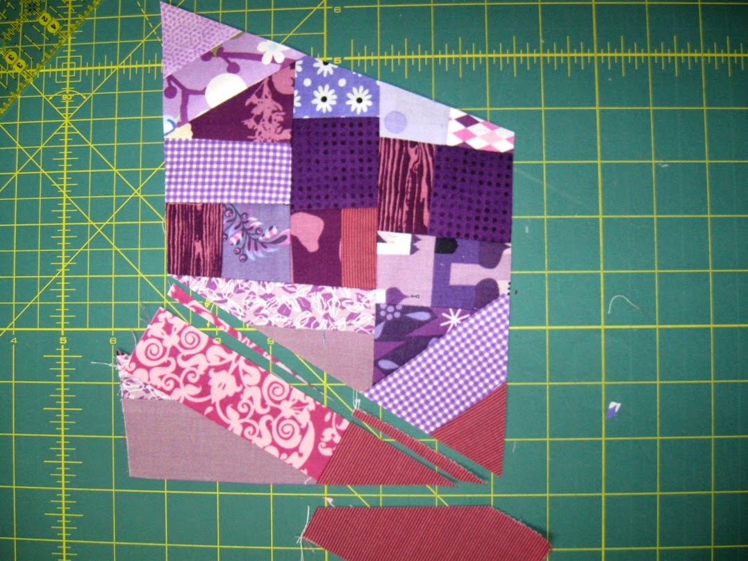 Happy Quilting: Crazy Patch Piecing - A Tutorial