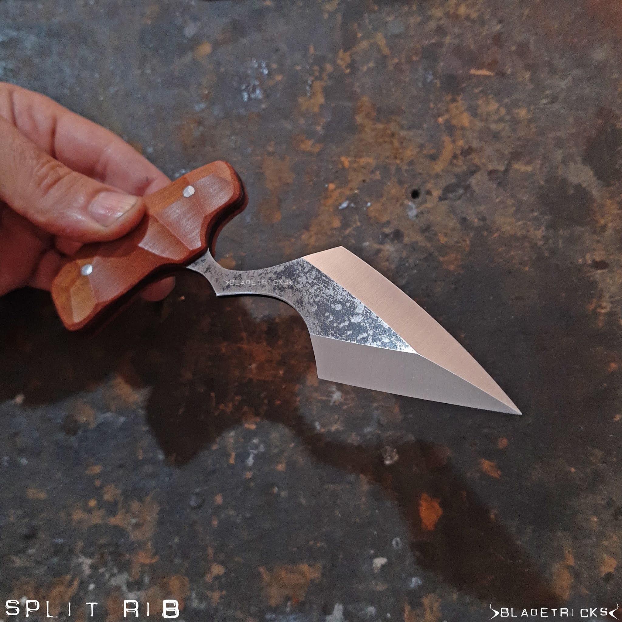 BLADETRICKS: CUSTOM MADE SPLITTER - HANDMADE PUSH DAGGER BY KNIFE MAKER ...