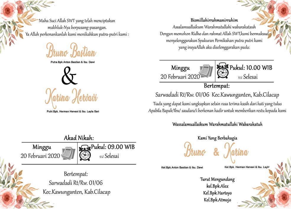Free 10 Desain Undangan Pernikahan Rustic Photoshop (Free PSD ...