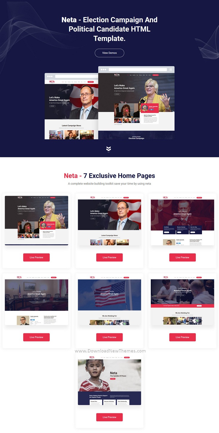 Neta Election Campaign And Political Candidate Template - Download New ...