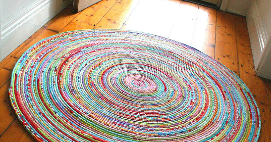 How to sew a fabric rug-Tutorial
