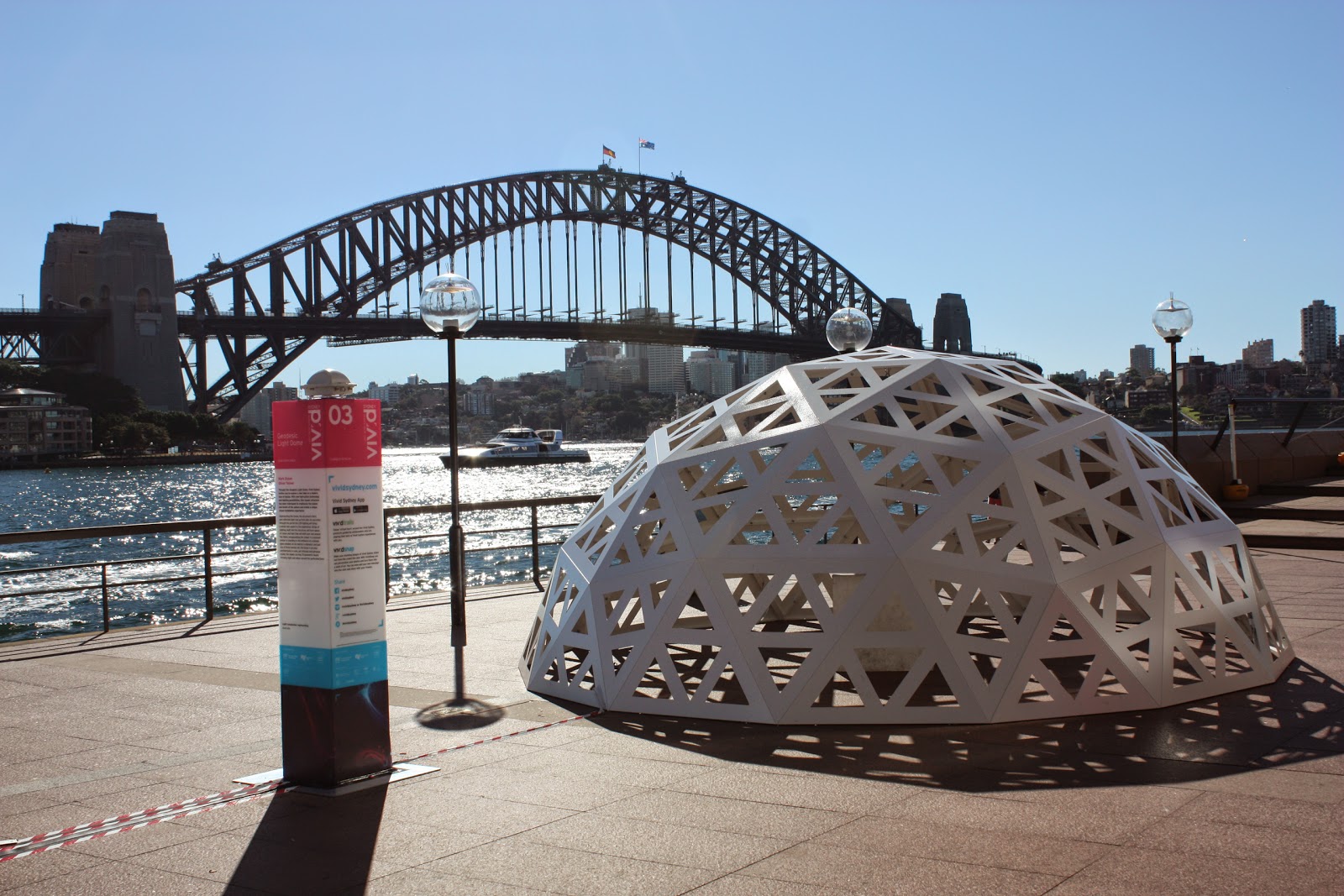 Sydney - City and Suburbs: Circular Quay, Vivid Sydney, geodesic dome