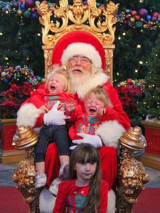 Photos of Kids Who Are Scared of Santa Claus