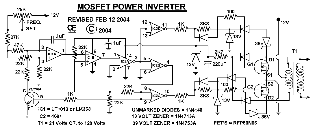 Baru Rangkaian Inverter 3 Fasa, Skema Inverter