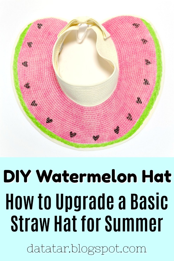 Easy DIY Watermelon Sun Hat Tutorial