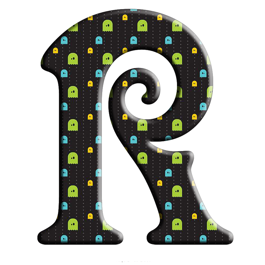 Sussurro de Amor: alfabeto decorativo pac man