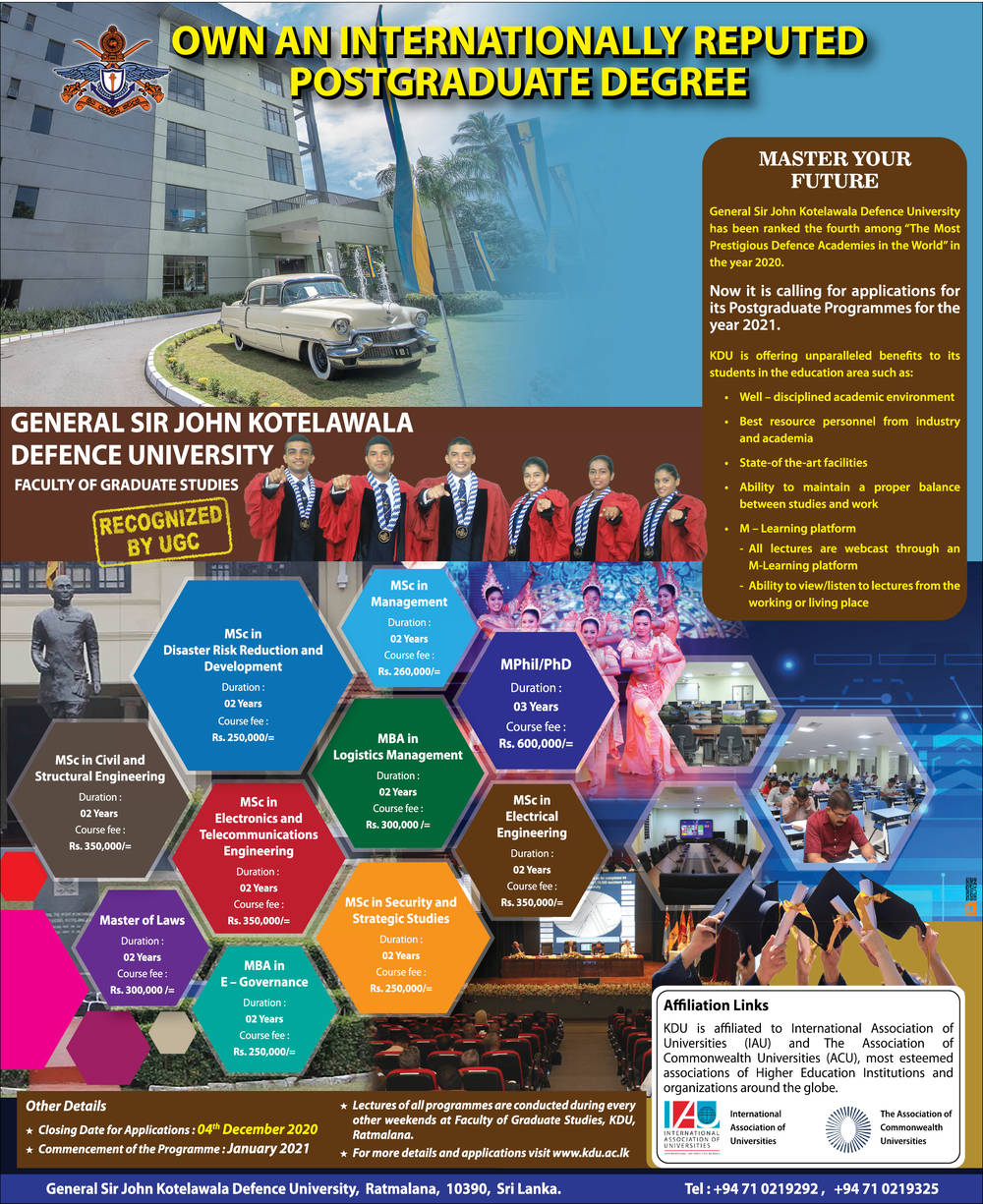 Postgraduate Degrees : KDU - Teacher