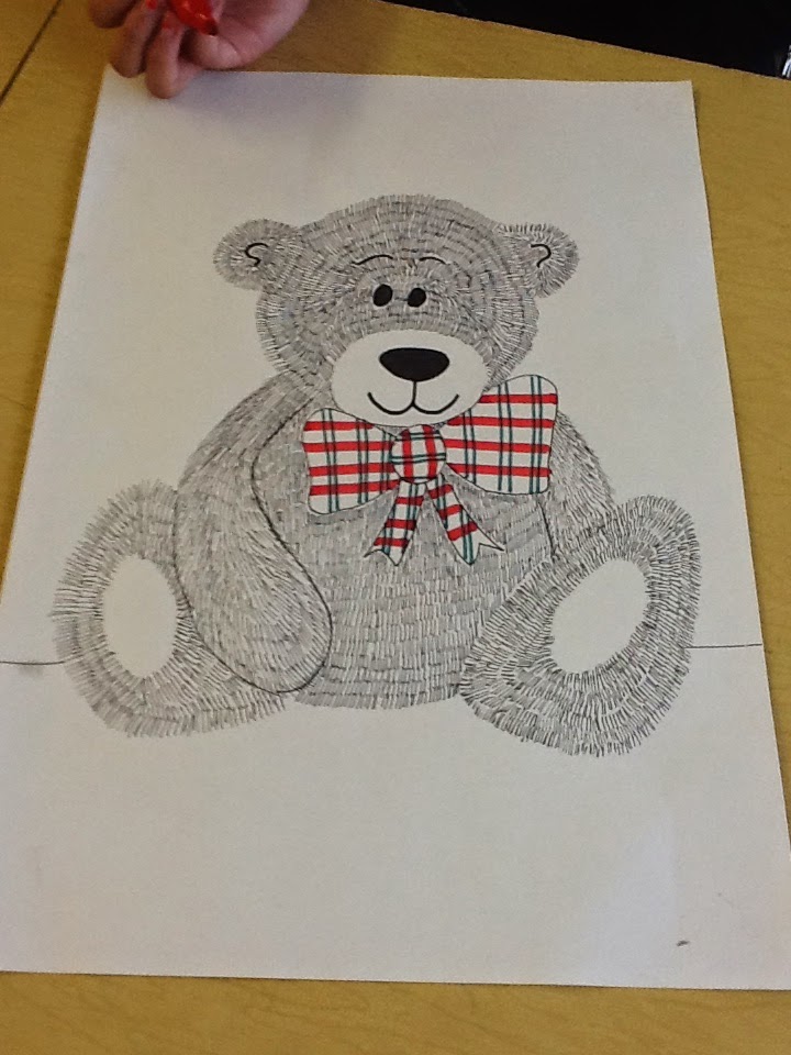 art inklings: Drawing a Texture Teddy Bear