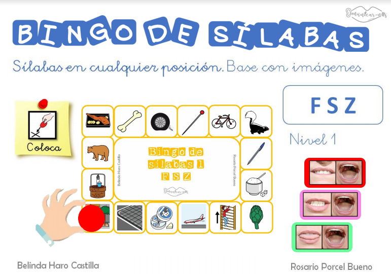 Asómate Más Allá: BINGO SE SÍLABAS.Material manipulativo