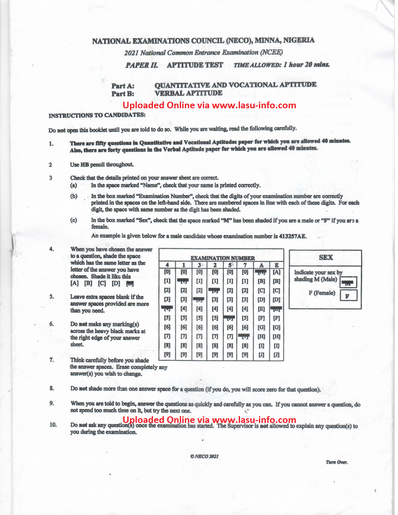 National Common Entrance Past Questions Answers 2011 2021 national-common-entrance-past-questions-answers-2011-2021
