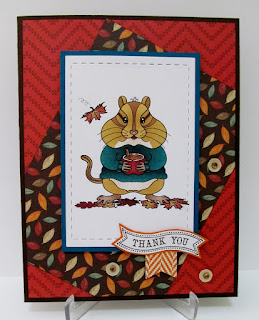 Savvy Handmade Cards: Chipmunk Thank You Card