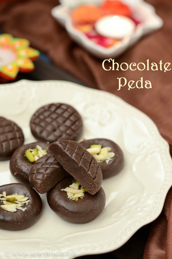 Spicy Treats: Chocolate Peda Recipe | Chocolate Condensed Milk Peda ...