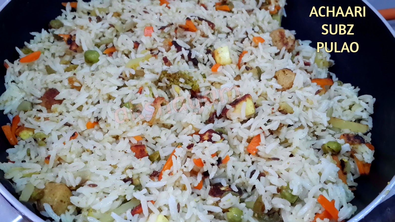 Achaari Subz Pulao ~ Home cooking