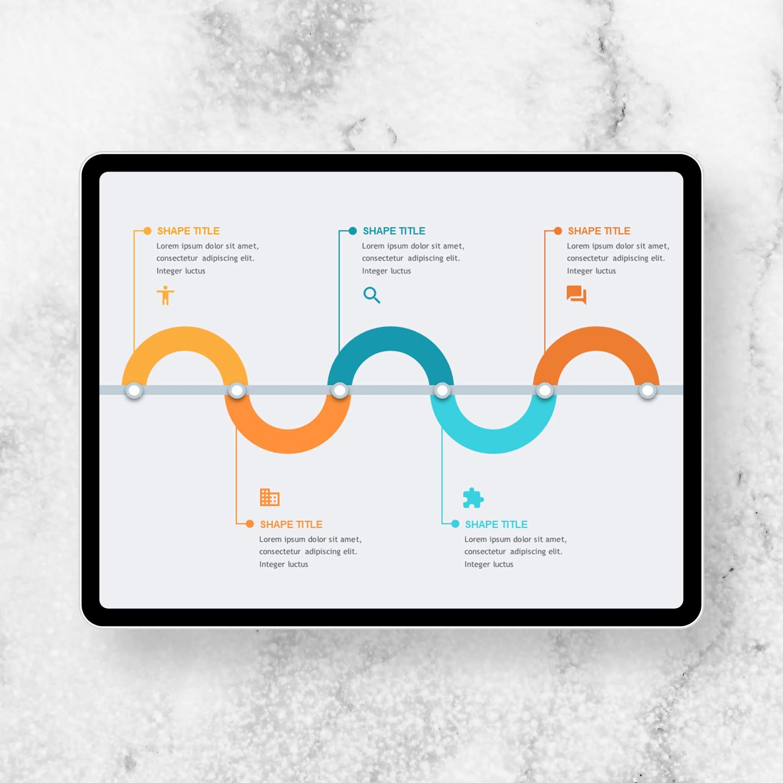 Horizontal Divide Wave PowerPoint Templates - PowerPoint Free