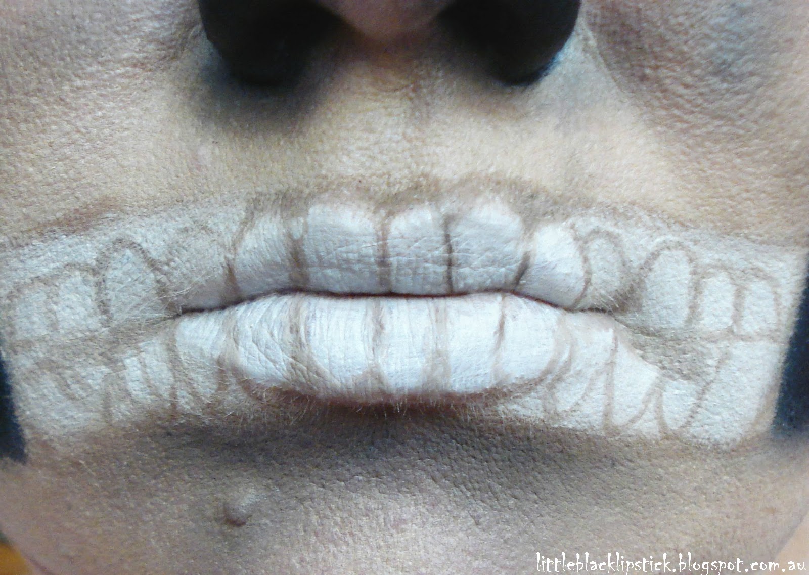 Little Black Lipstick: Halloween Skull Makeup Tutorial