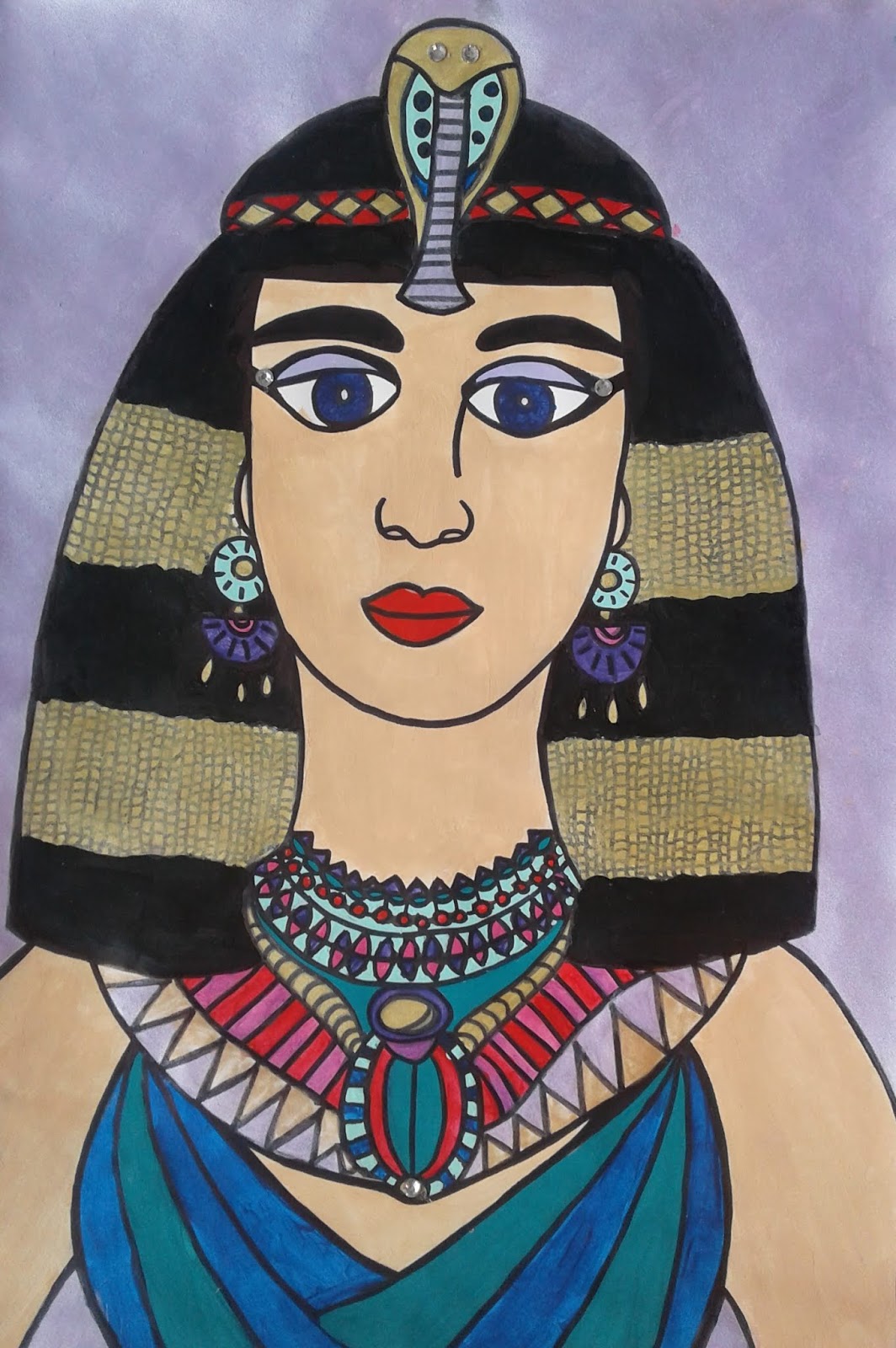 a faithful attempt: Cleopatra & King Tut Portrait Paintings
