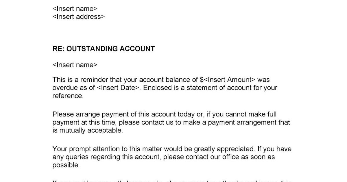 Past Due Collection Letter Template ~ Resume Letter