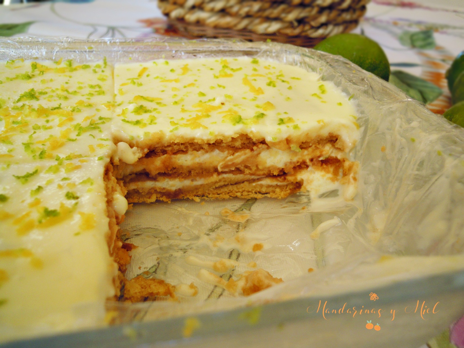 Postre de limón y galletas | Mandarinas y miel