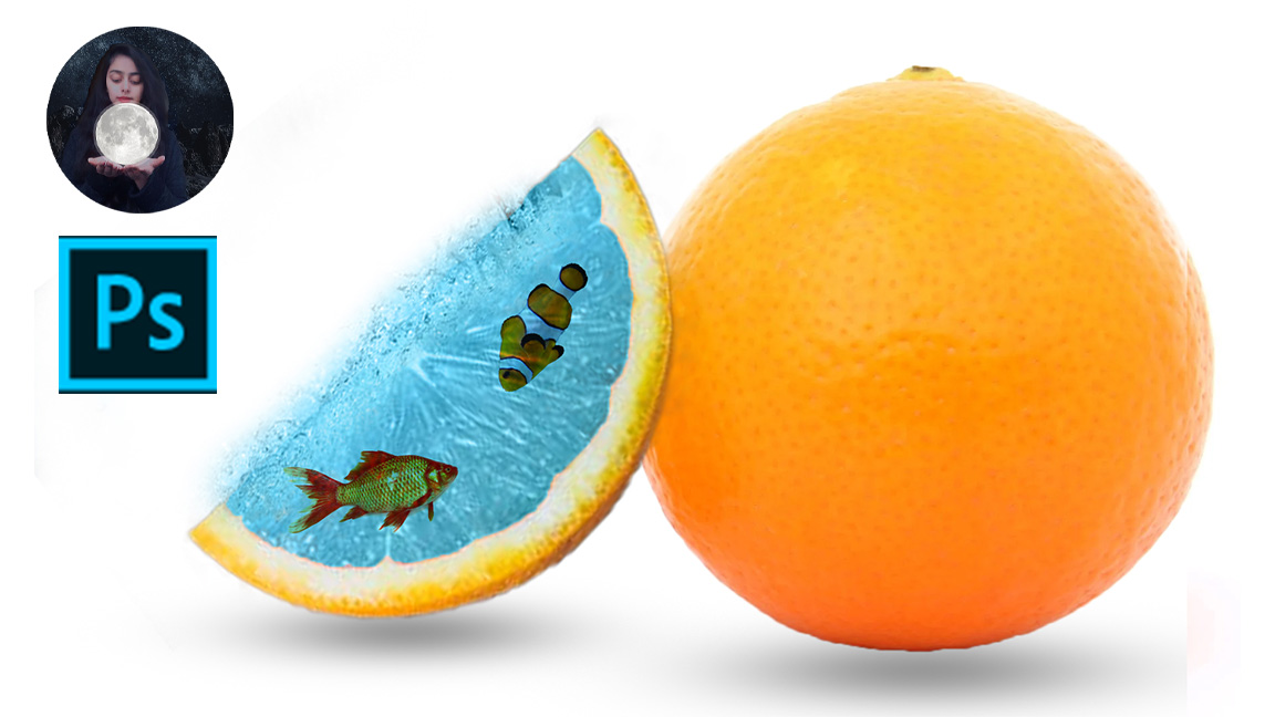 Orange photo manipulation in photoshop