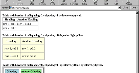 Frames and Input Elements