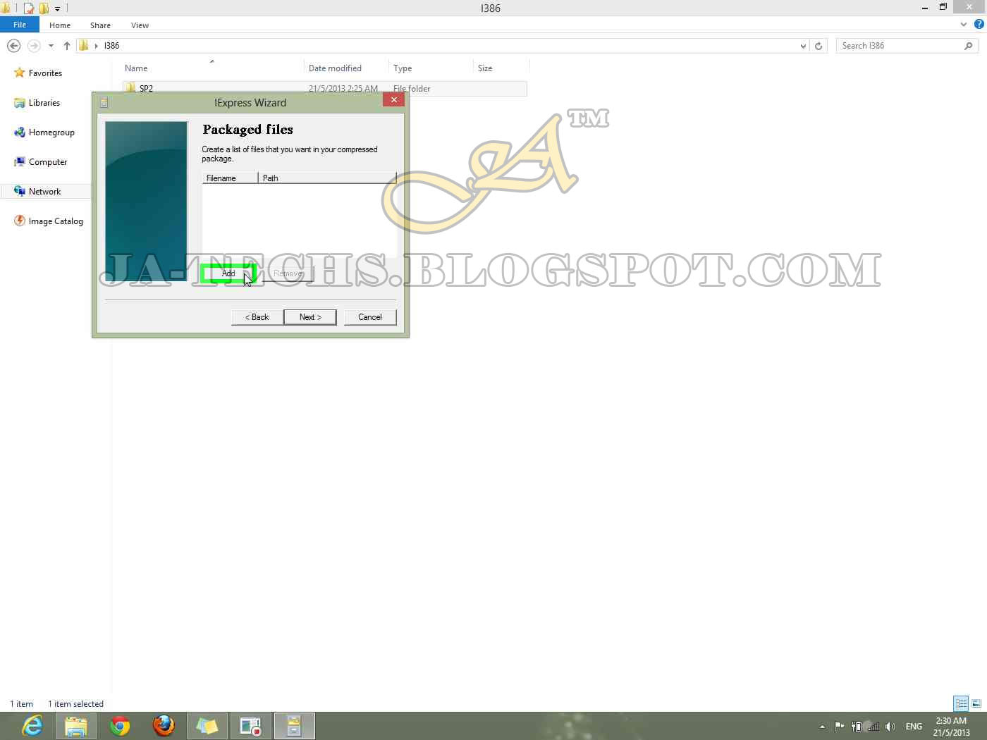 Create .CAB file for Windows SP2 and SP3 - JA TECHS