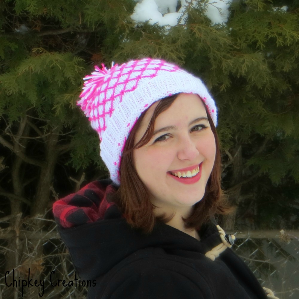 Chipkey Creations: White and Neon Pink Hat Pattern