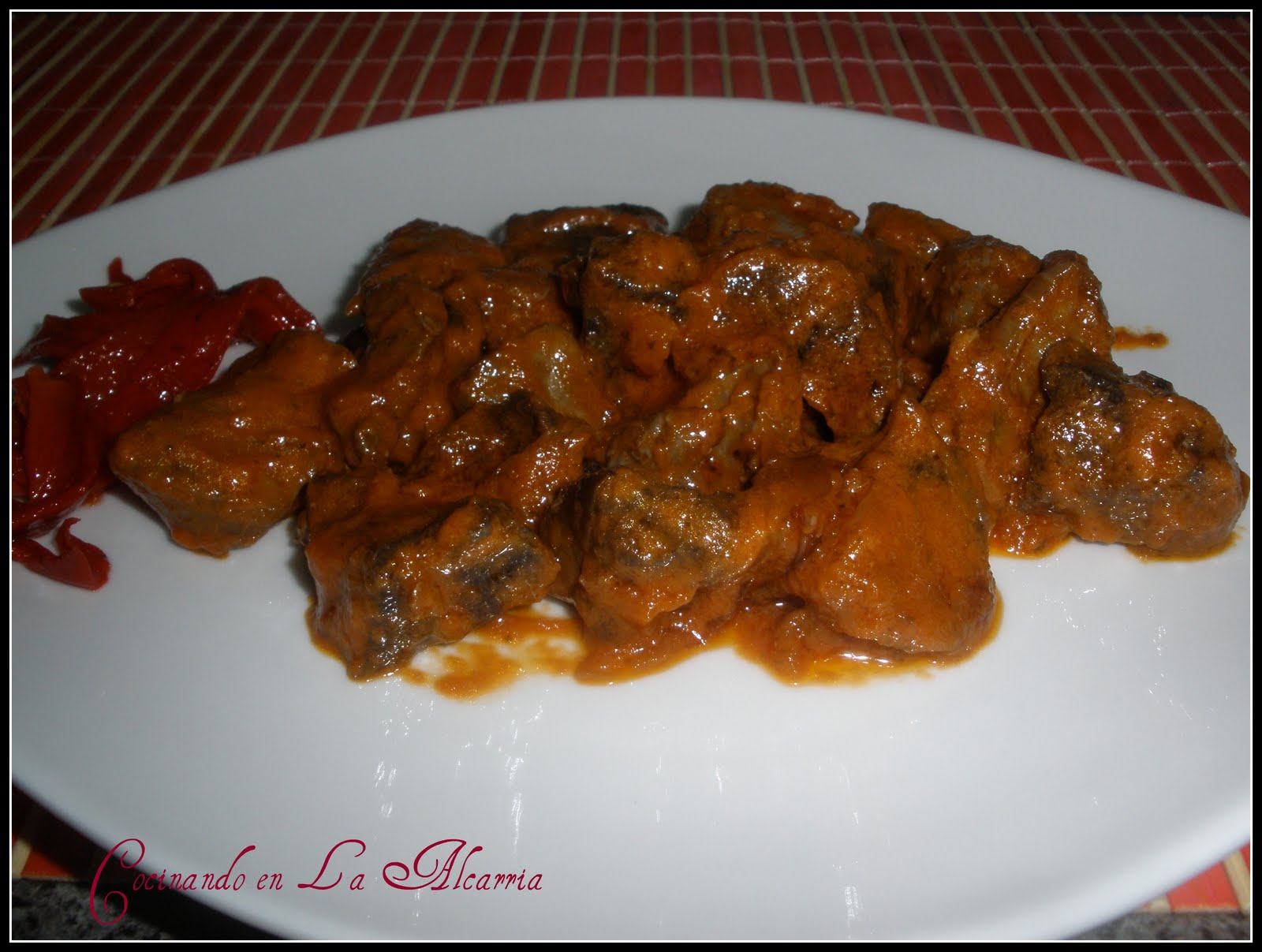 Cocinando en La Alcarria: ASADURA DE CORDERO CON TOMATE