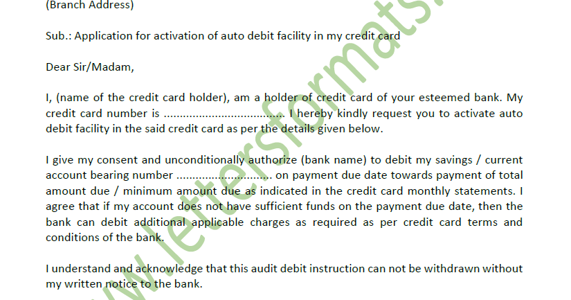 Request Letter For Activation Of Auto Direct Debit In Credit Card request-letter-for-activation-of-auto-direct-debit-in-credit-card