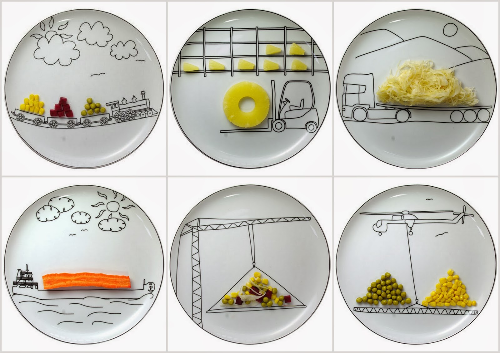 orangekitchens: Painting plates with food.