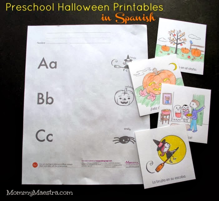 Mommy Maestra: Free Spanish Halloween Story Cards & Letter Match ...