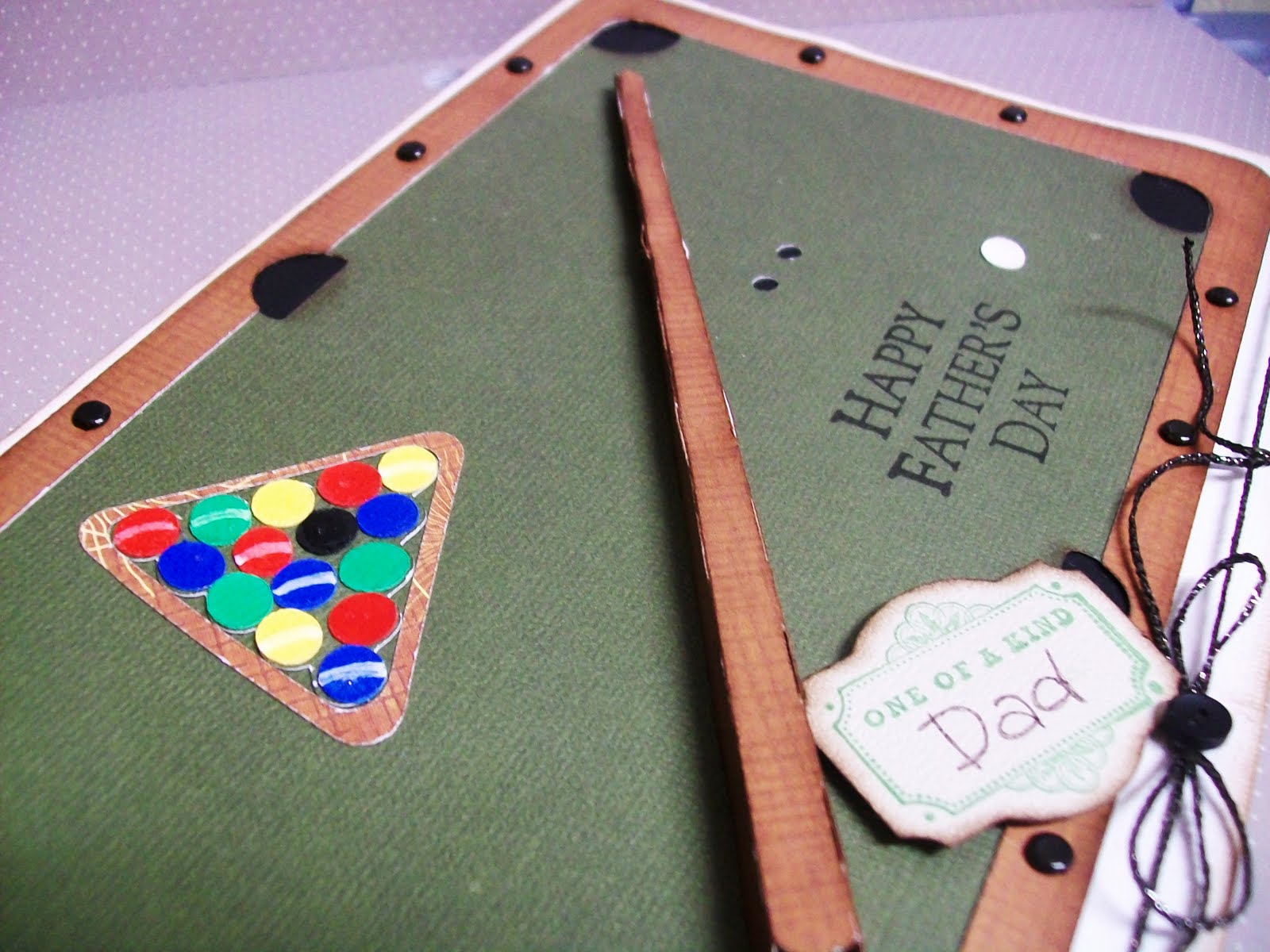 Paper Creations by Kristin: Pool Table Card