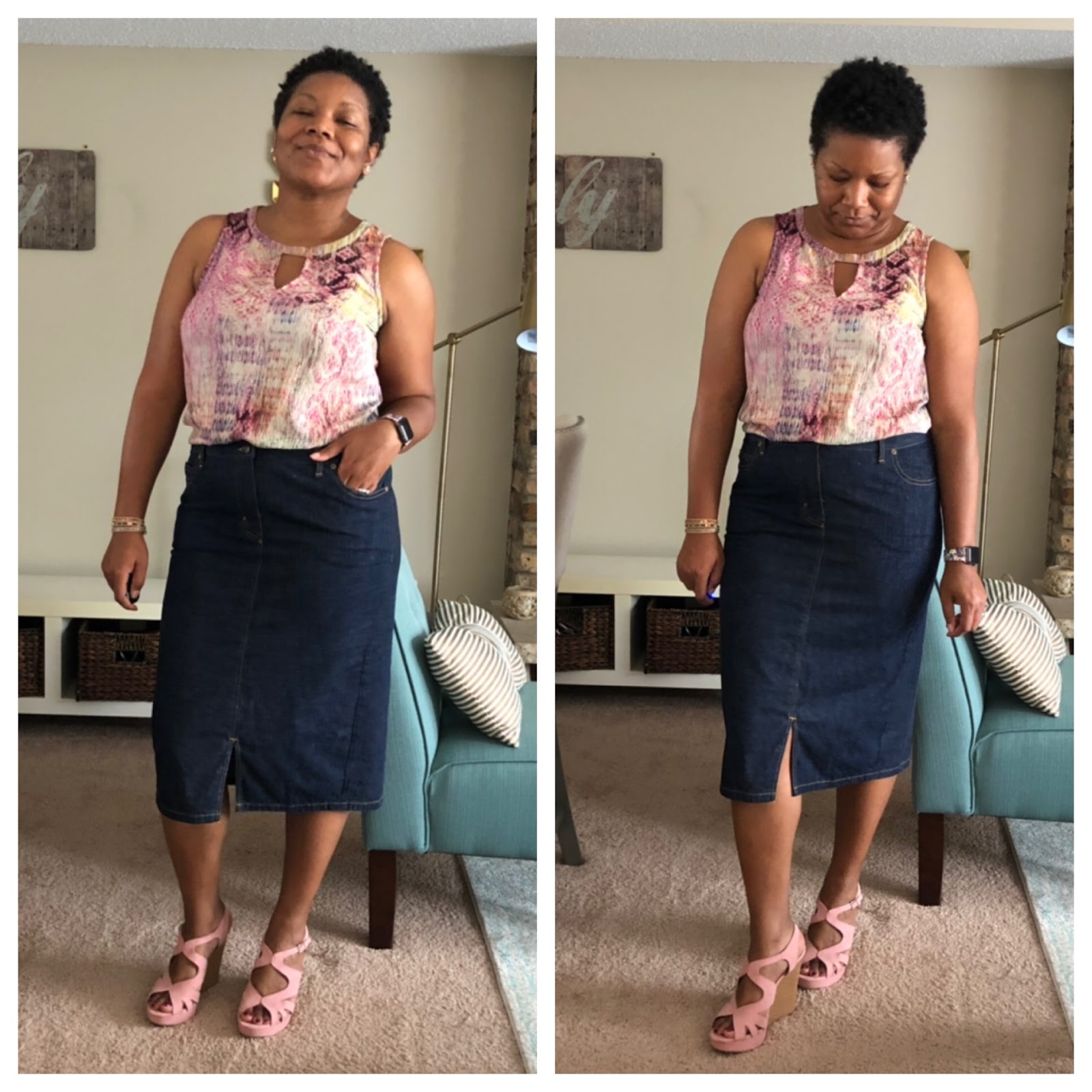 Dressmaking Debacles: Simplicity 1430 top and Burda 6769 denim skirt ...