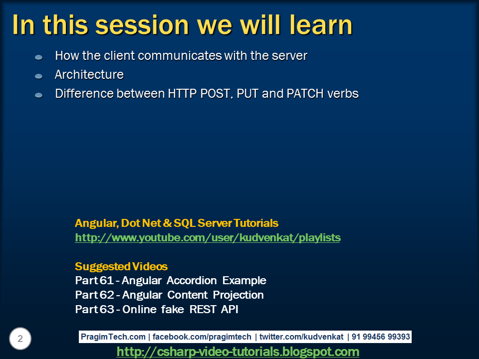 Sql server, .net and c# video tutorial: Angular client server ...