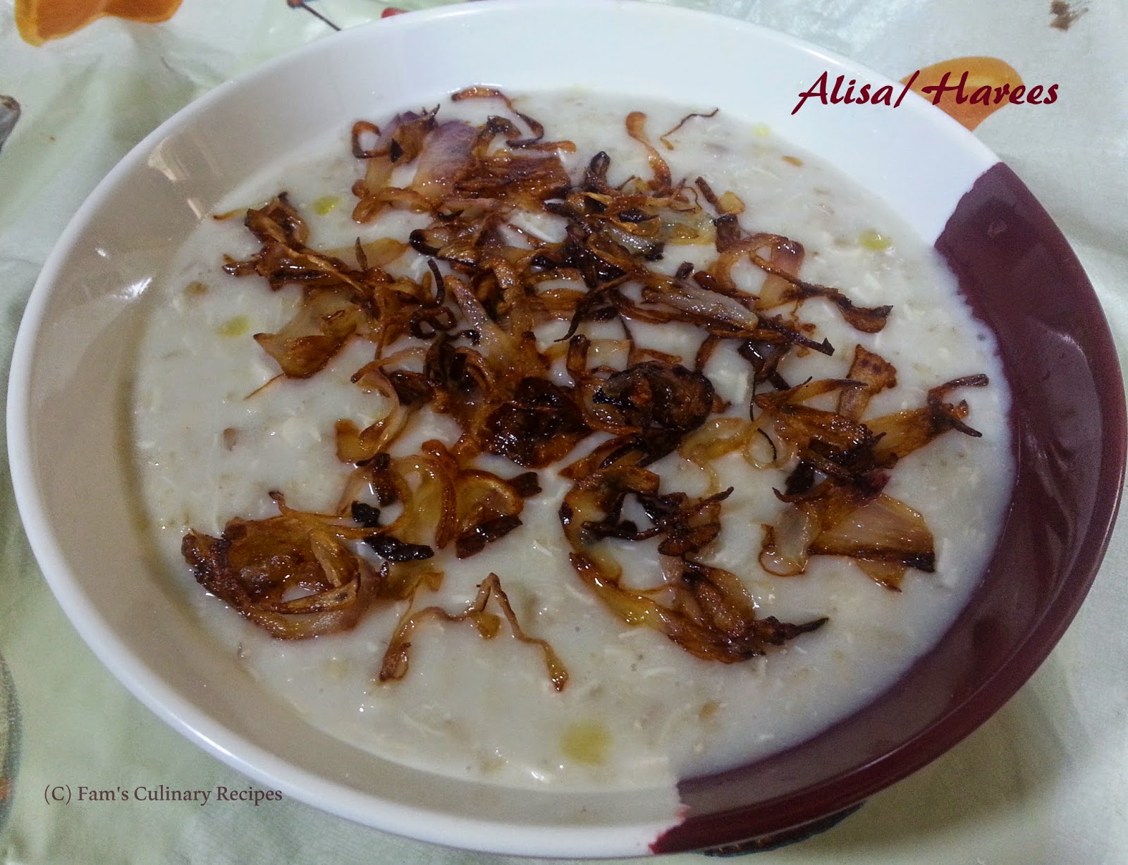 Fam's Culinary Recipes: Alsa/Alisa/Harees - Mashed Whole Wheat Chicken ...