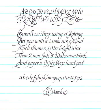 styles of writing alphabets