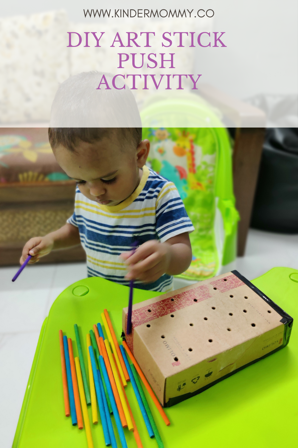 DIY Art Stick Push Activity