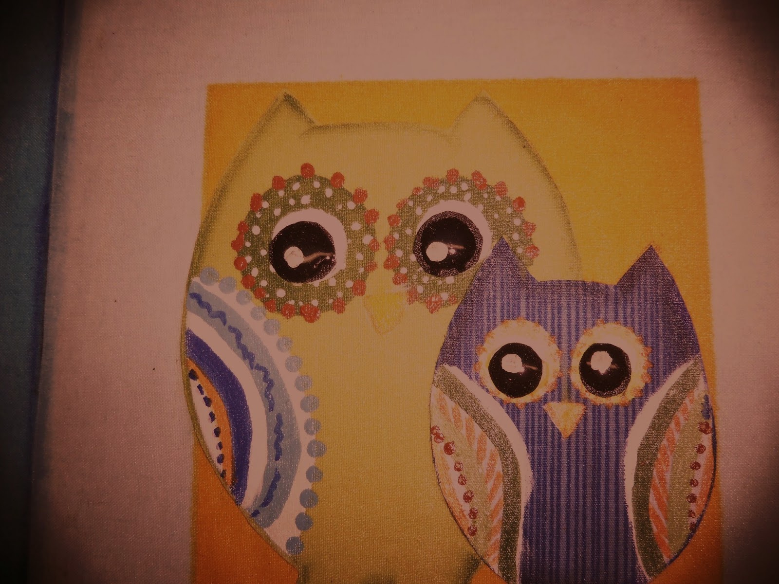 Magui Artesanías: CUADRO INFANTIL "BUHOS Y PAJARITOS"