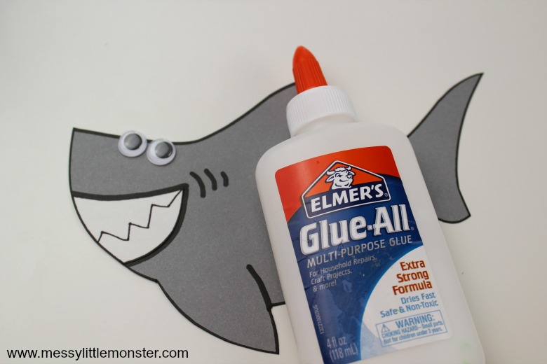 Easy Shark Craft - A fun ocean themed activity - Messy Little Monster